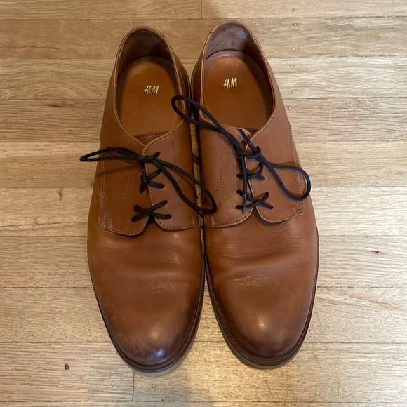 H&M | Shoes | Hm Light Brown Leather Dress Shoes | Poshmark